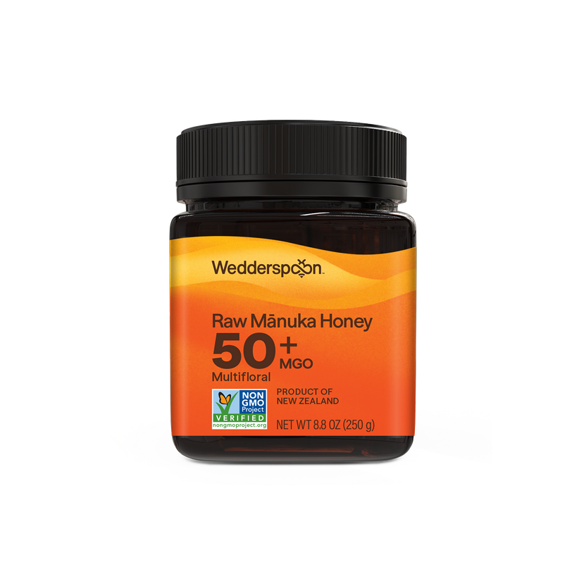 Raw Multifloral Mānuka Honey MGO 50+, 250g – Wedderspoon Organic